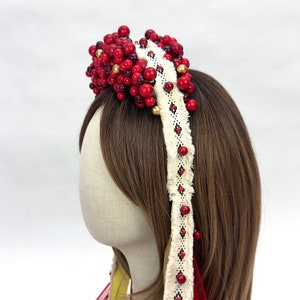20. Ukrainian Viburnum Embroidered Flower Crown With Red Berries kalyna ...