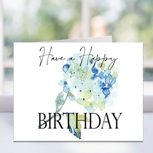 Simple Printable Birthday Card Modern Happy Birthday Card - Etsy