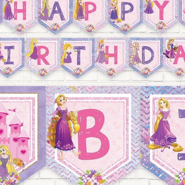 Rapunzel Cupcake Toppers, Tangled Rapunzel Birthday Decorations ...