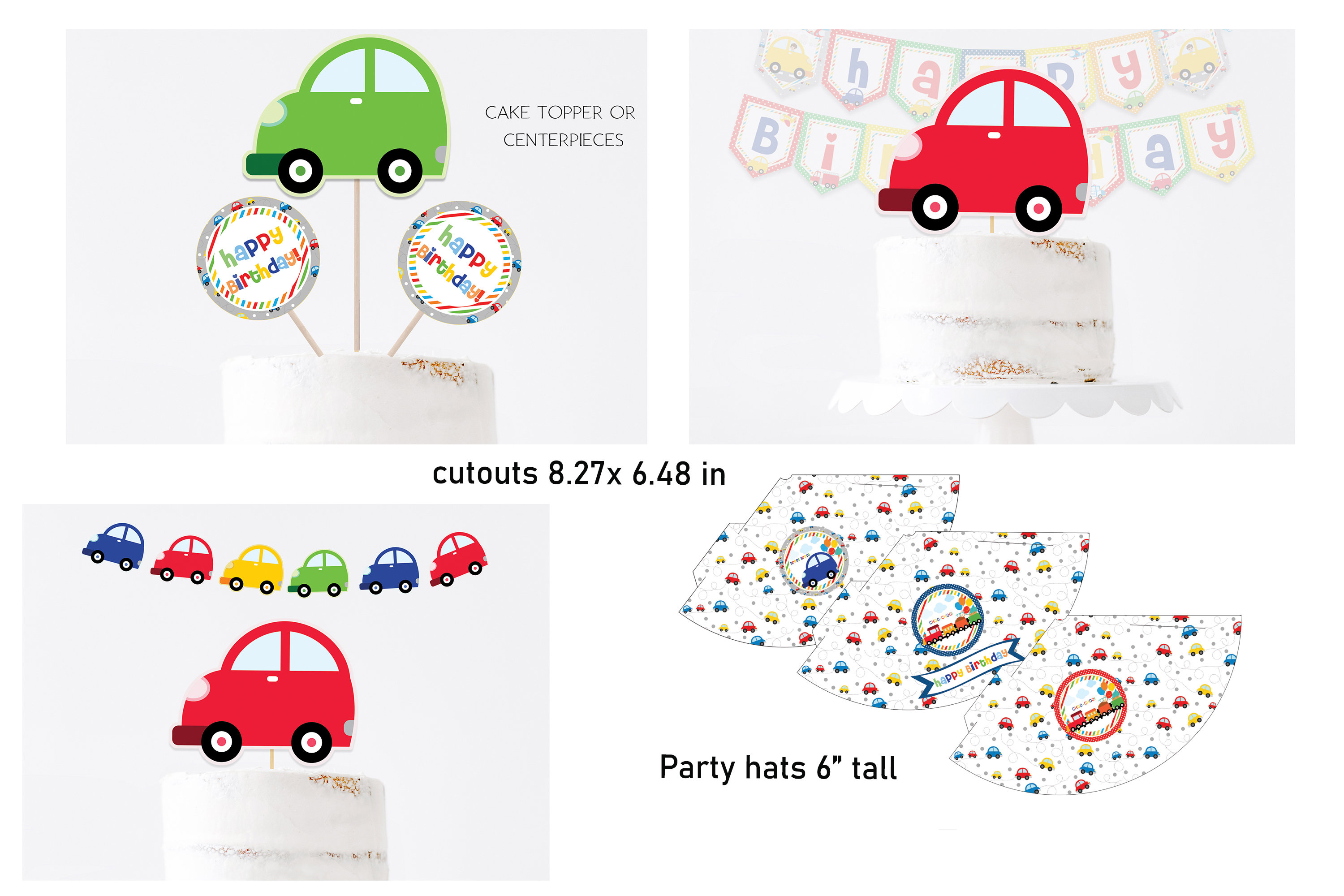 Transportation Theme Birthday Package, Cars Boy Birthday Party Supplies ...