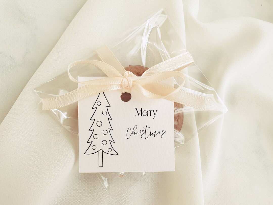 Christmas Gift Tag Doodle , Minimalist Blank and White Christmas Tag ...