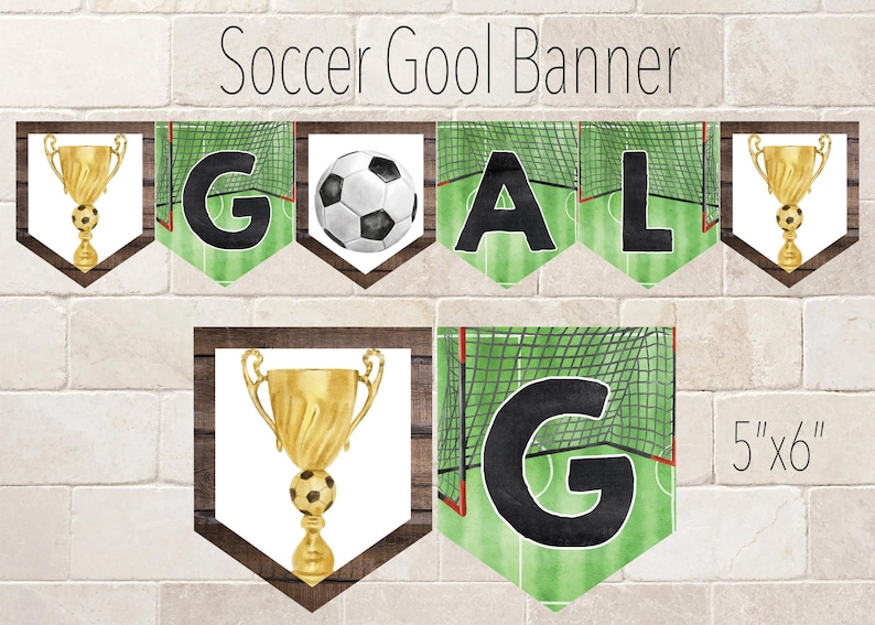 Soccer Goal Banner: Goal Birthday Party Decor (PDF) - Etsy