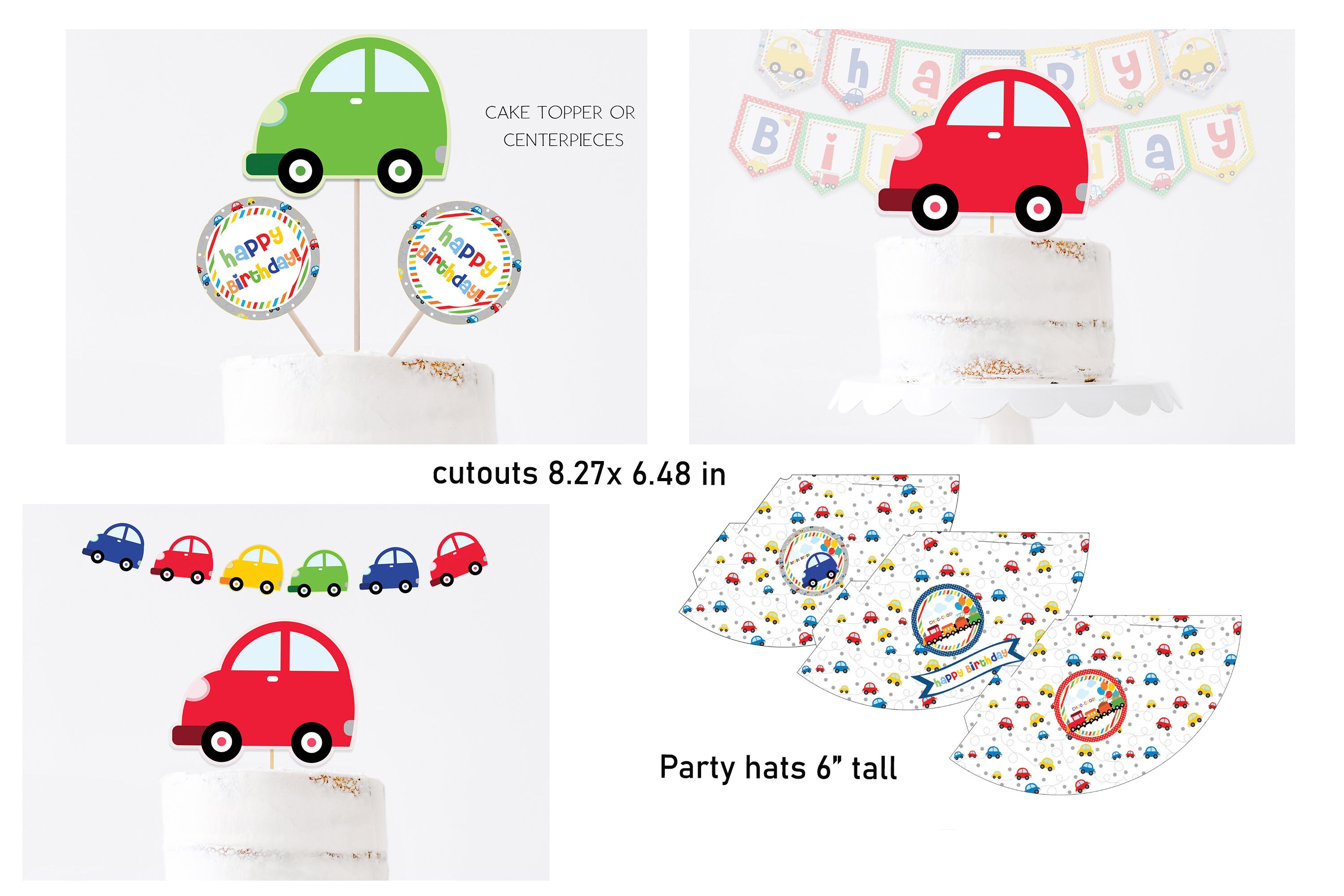 Transportation Theme Birthday Package, Cars Boy Birthday Party Supplies ...