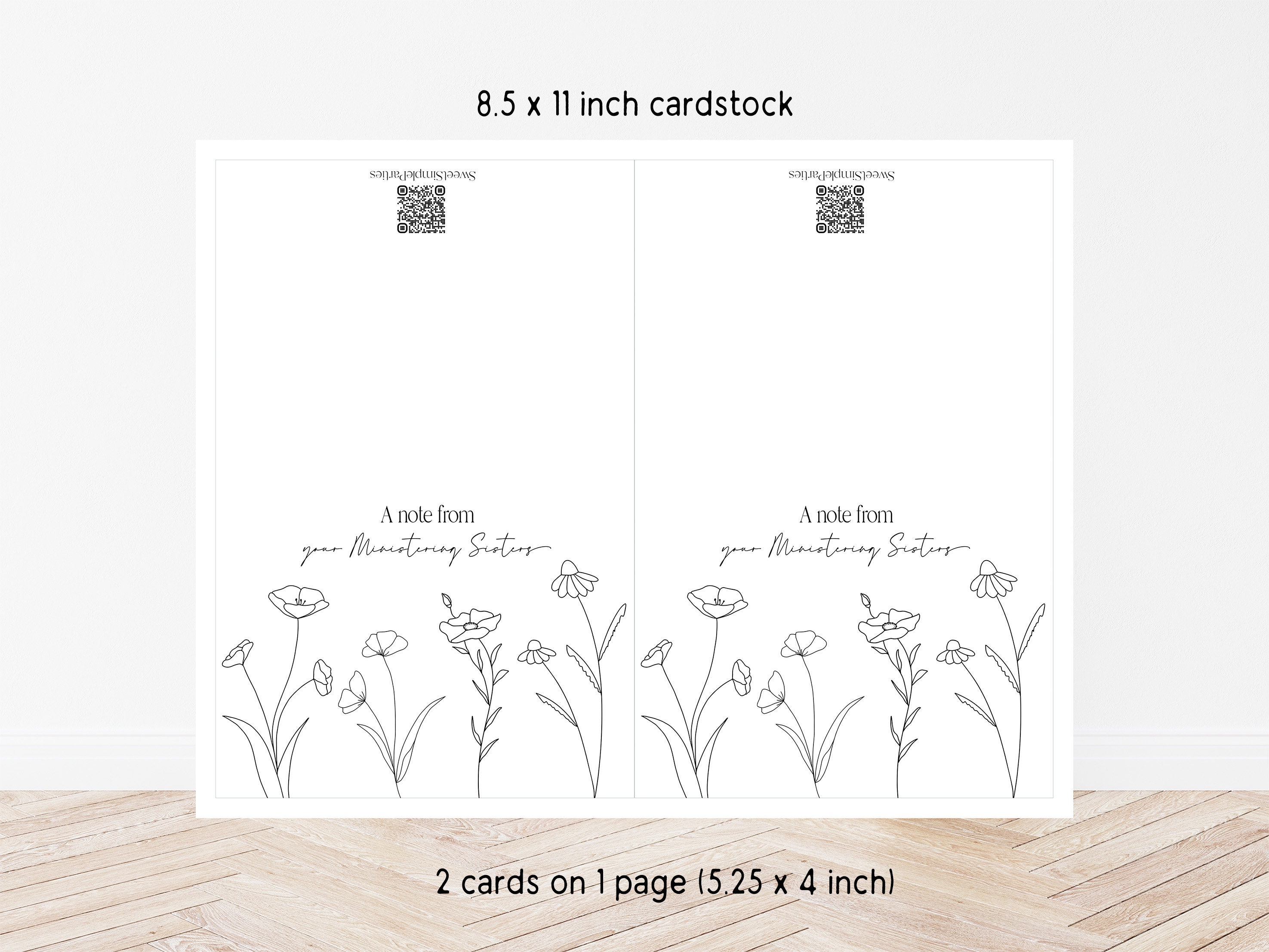 LDS Ministering Cards: Floral Birthday Thank You Notes (PDF Download ...