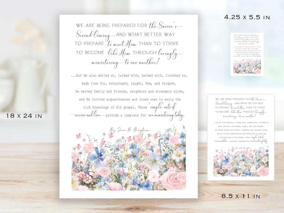 Ministering Message | Relief Society LDS Ministering | Ministering ...