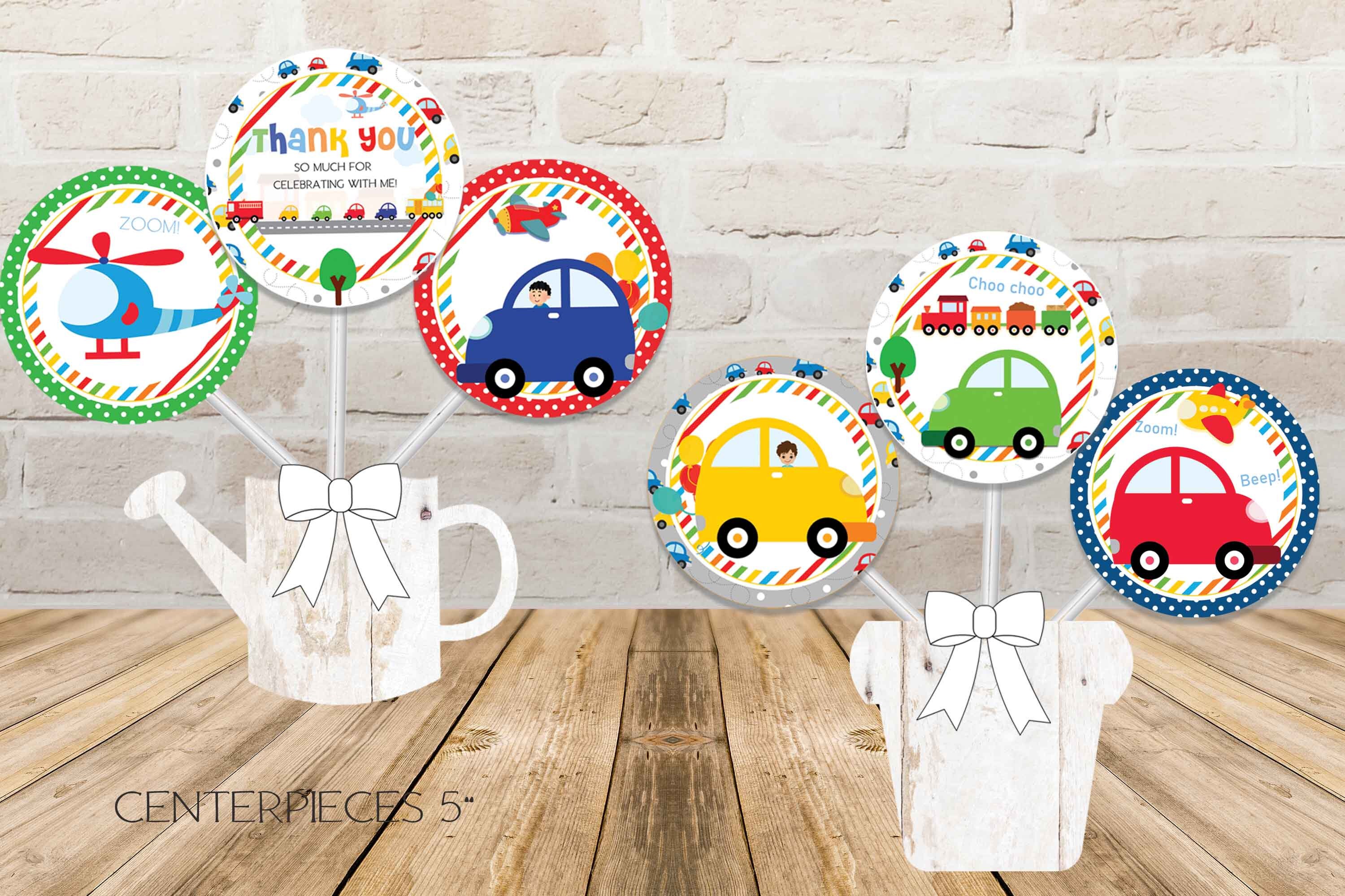 Transportation Theme Birthday Package, Cars Boy Birthday Party Supplies ...