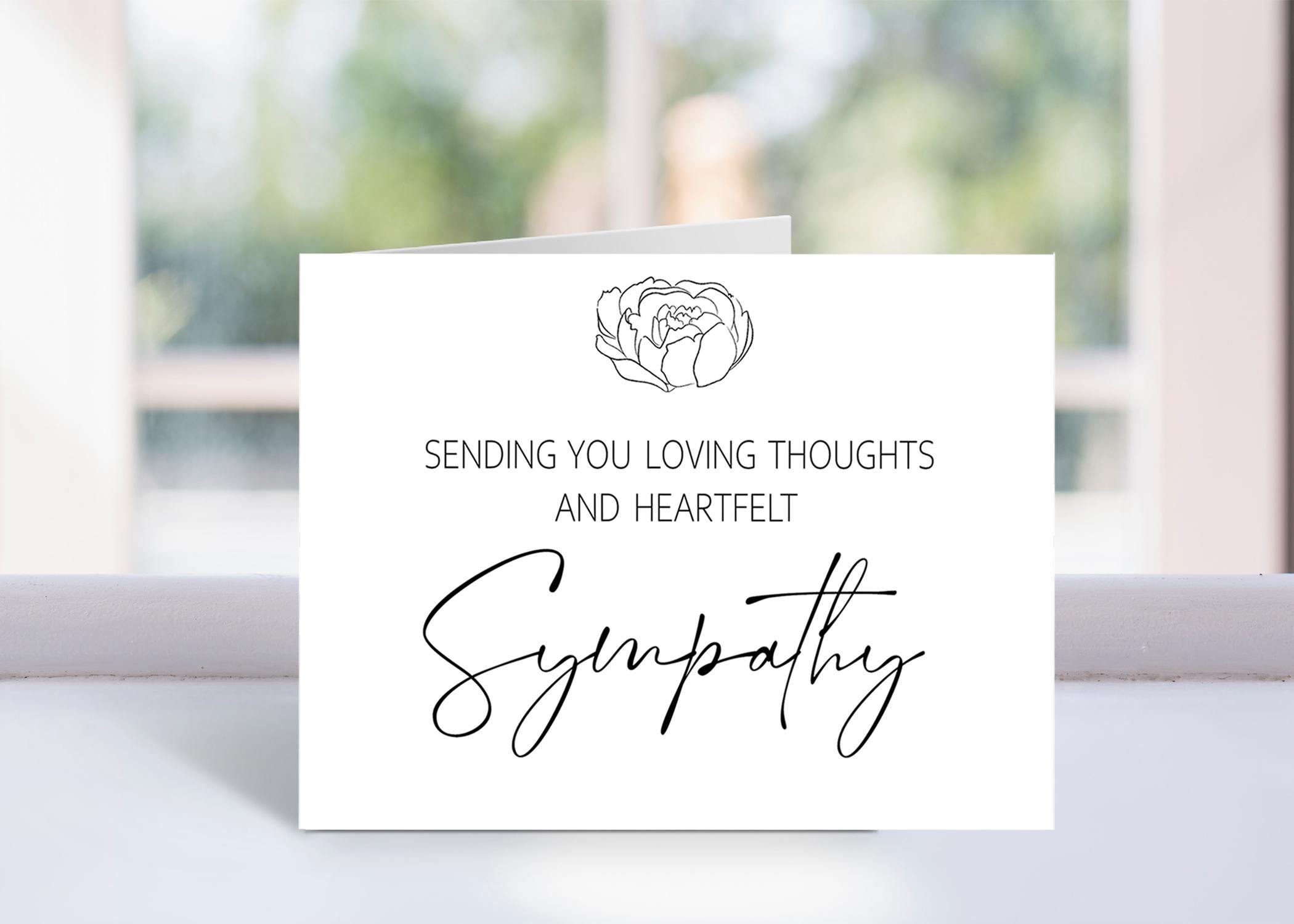 Christian Sympathy Card, Sending You Loving, Sympathy Card With ...