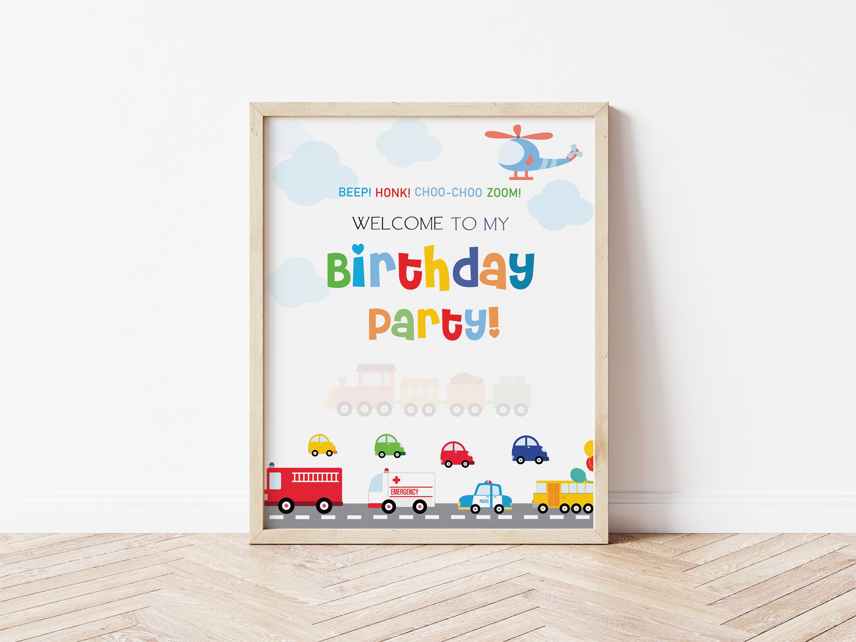 Transportation Theme Birthday Package, Cars Boy Birthday Party Supplies ...