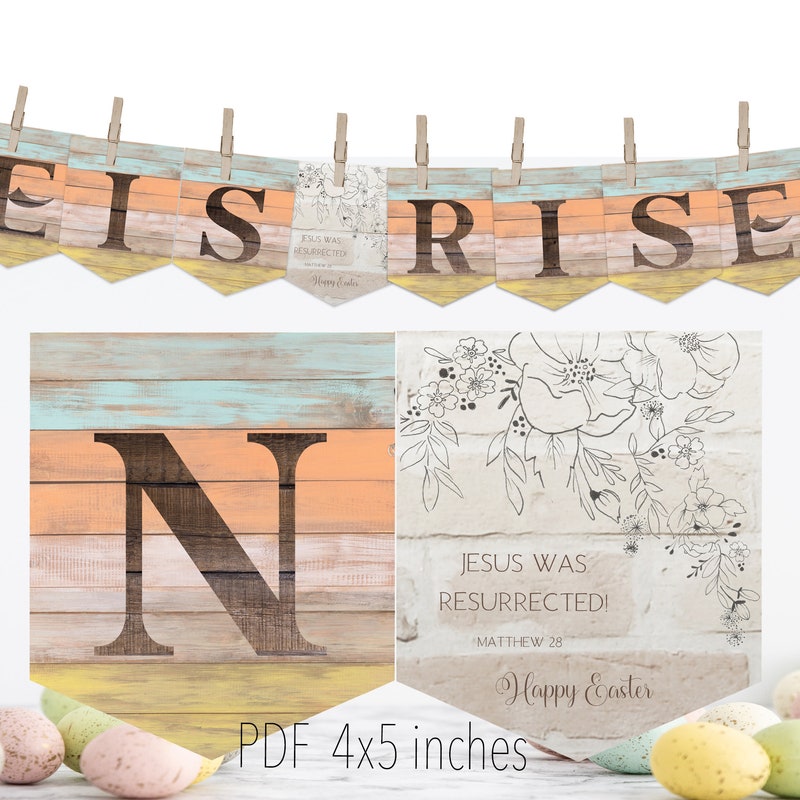 He is Risen Banner - Etsy