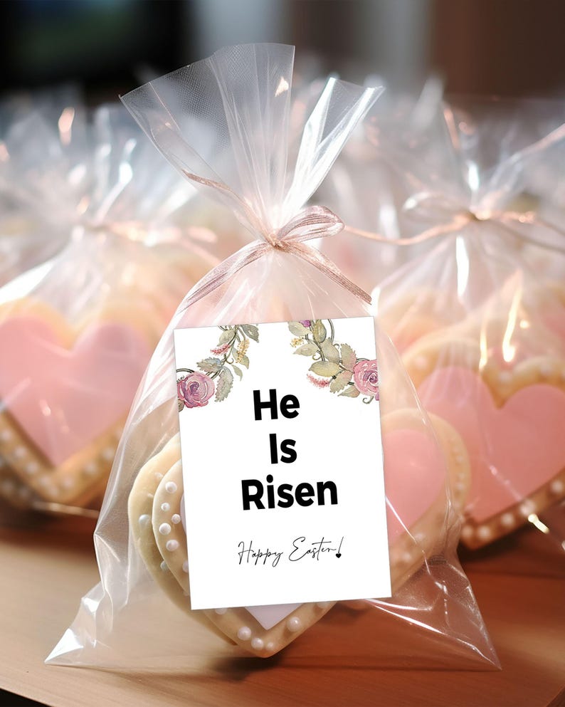 He is Risen Easter Gift Tags Set - Printable - Etsy