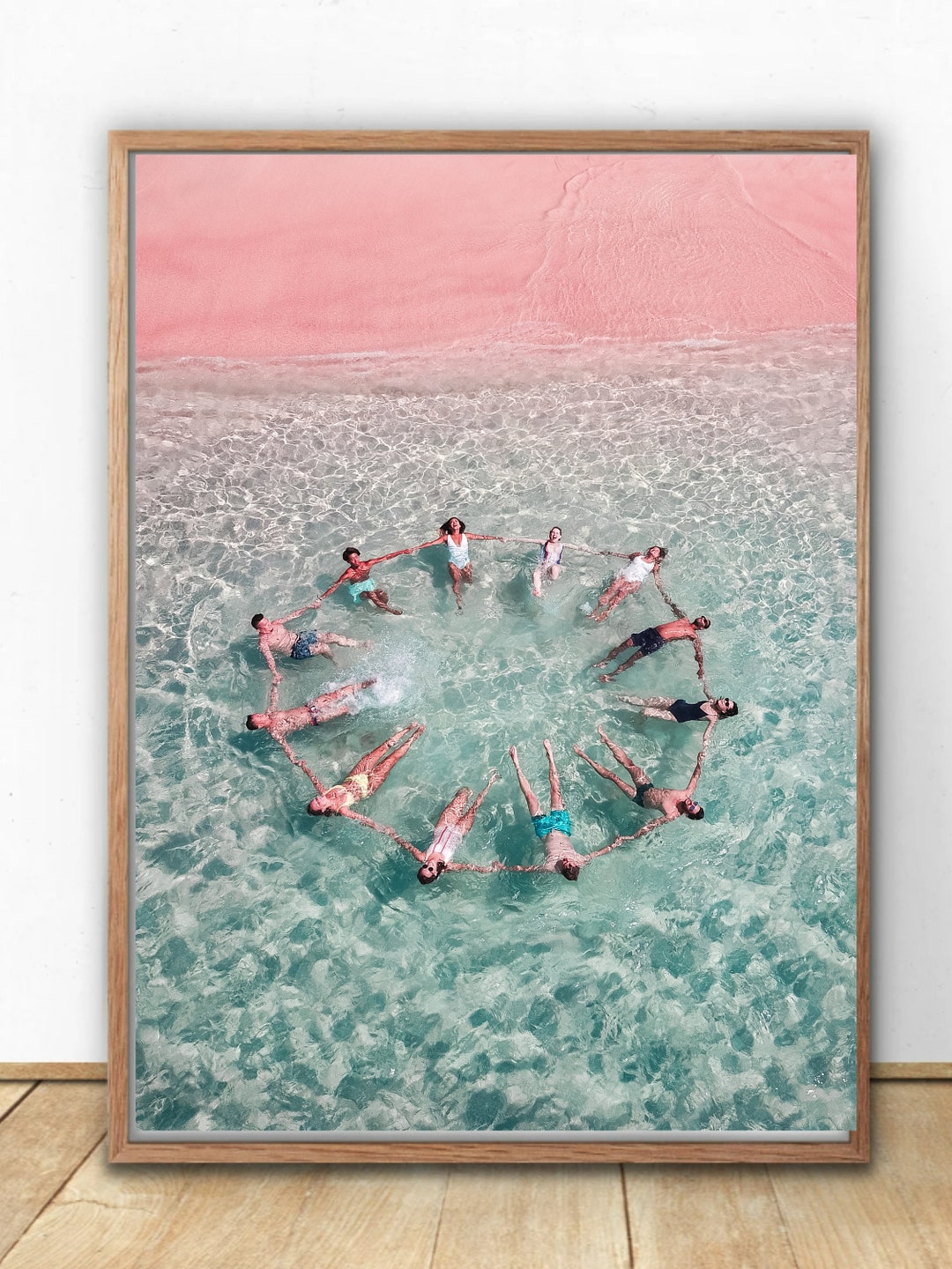 Synchronize Swimmers in the Ocean Printable Wall Art - Etsy