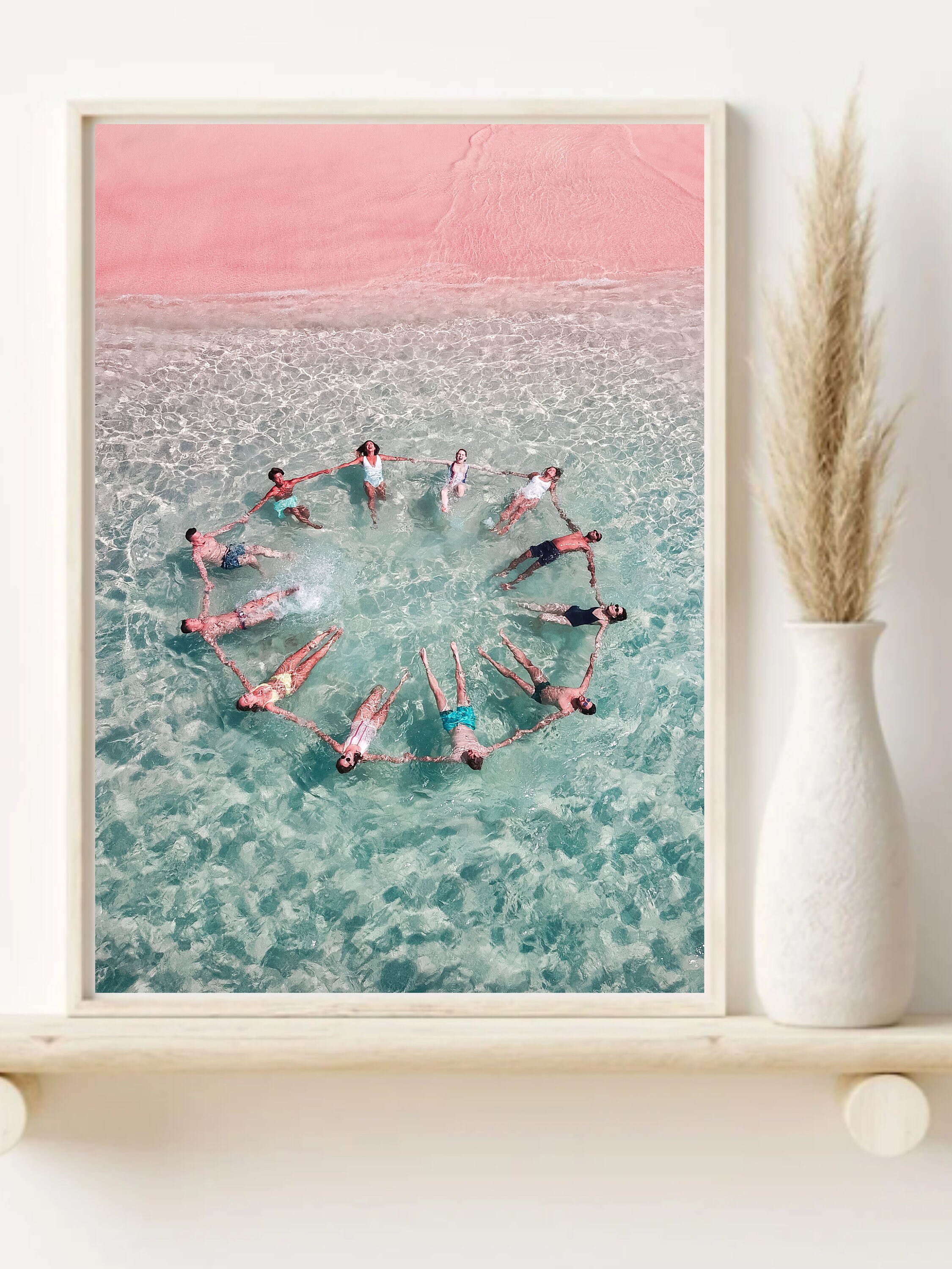 Synchronize Swimmers in the Ocean Printable Wall Art - Etsy