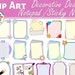 Decorative Notepad Clipart: Text Frame Holders, Notes Vector (PNG) - Etsy