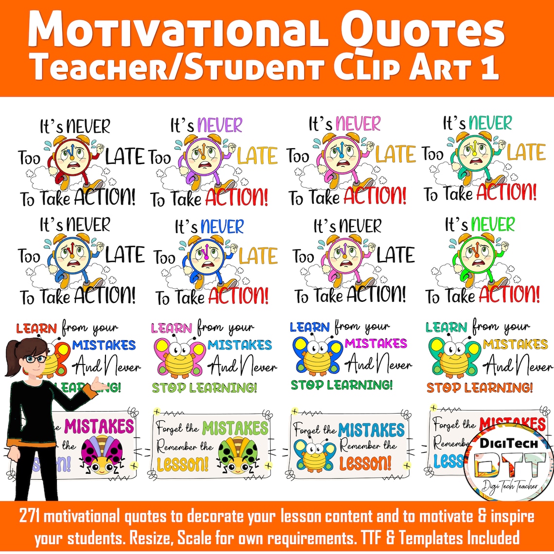 Motivational Quote Clipart 1, Inspirational Student Quote Clipart ...