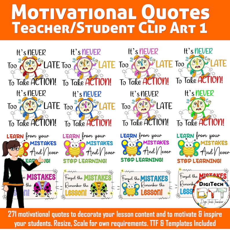 Motivational Quote Clipart 1, Inspirational Student Quote Clipart ...