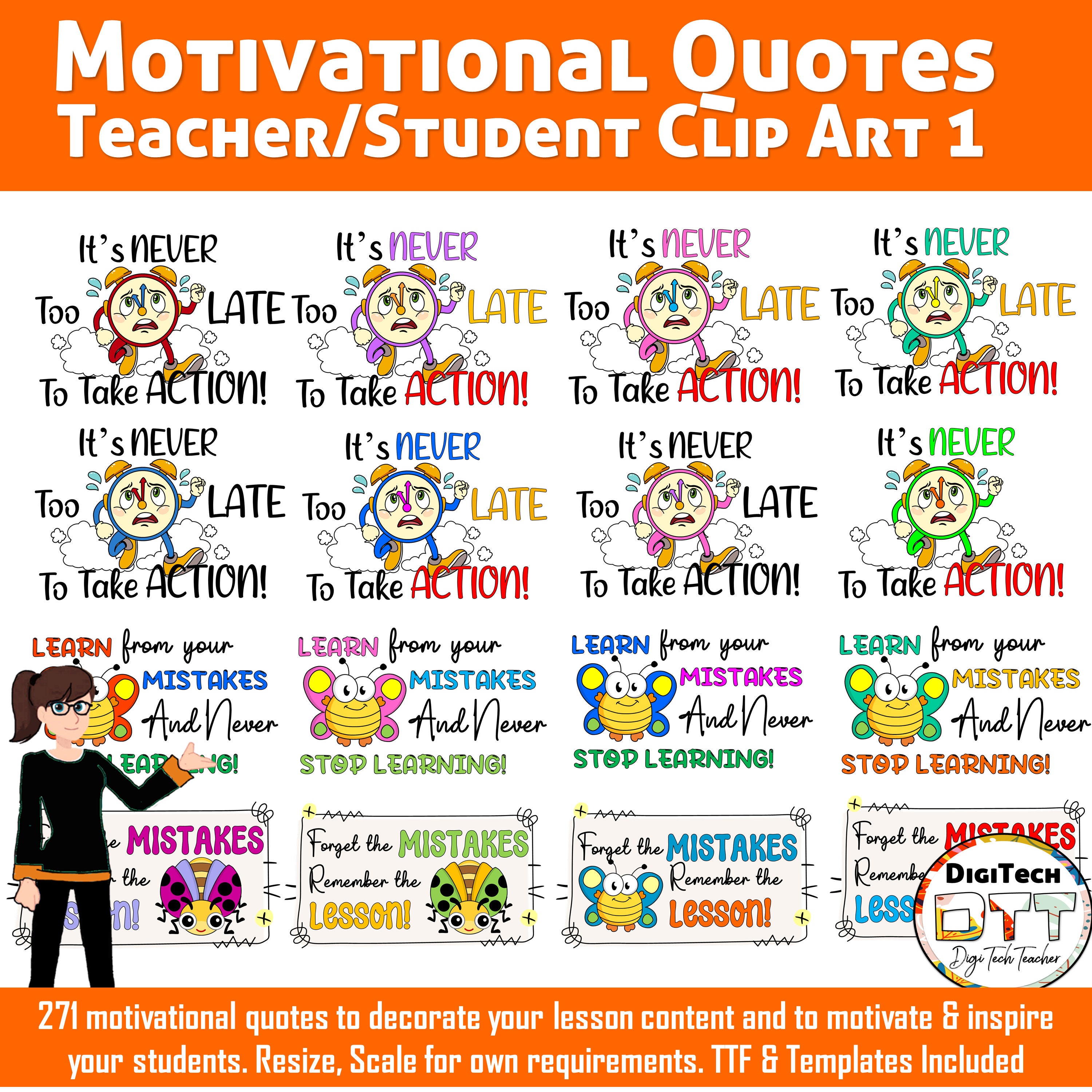 Motivational Quote Clipart 1, Inspirational Student Quote Clipart ...