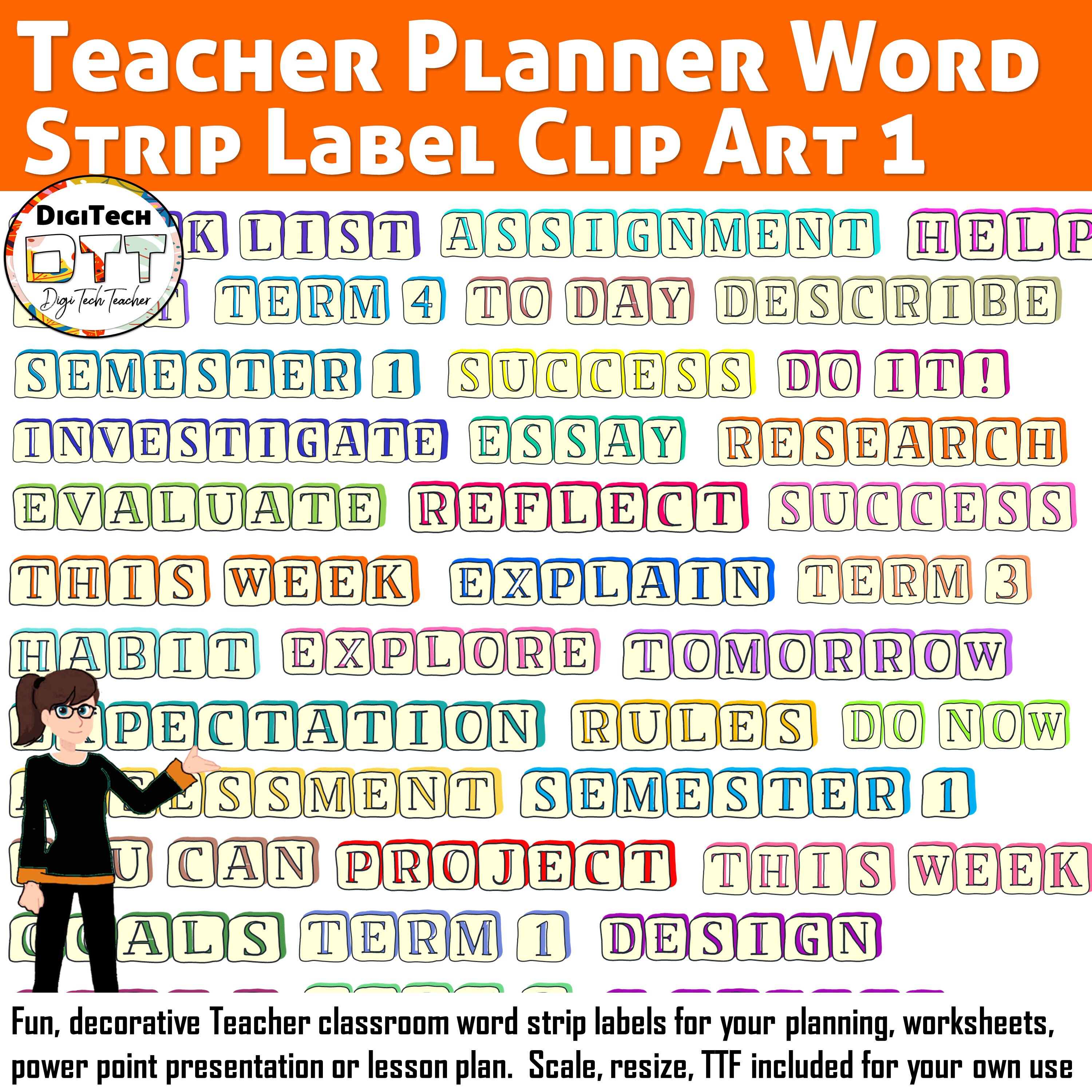 Text Name Label Clipart 1, Subject Name Tags, Fancy Font, Text Headers ...