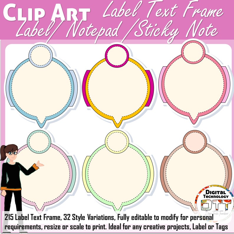 Labe Clipart, Notepad Clipart, Name Tag Clipart, Text Frame Clipart ...