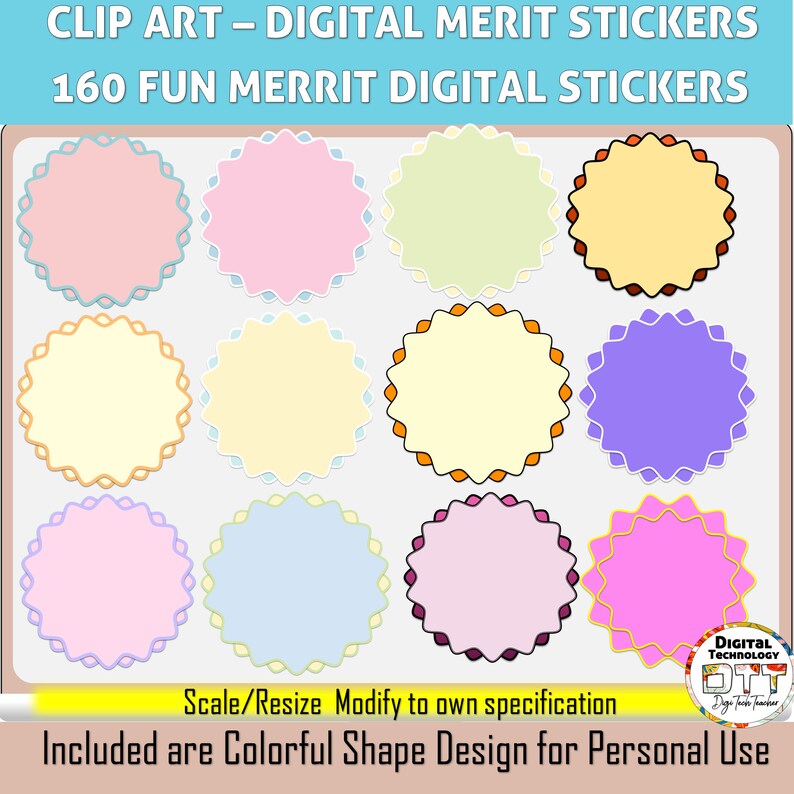 School Sticker Digital Clipart, Sticker, Kids Sticker, Digital Sticker ...