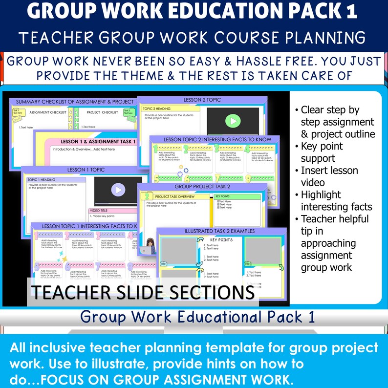 Teacher Group Project Powerpoint Template: Student Lesson Planner ...