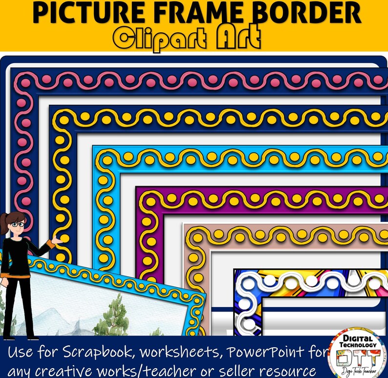 Picture Board Frame Clipart 6, Photo Frame Clipart, Decorative Image ...