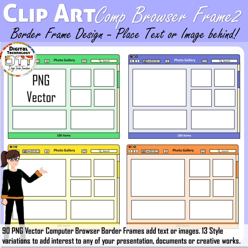 Computer Browser Border Frame Clipart 2, Browser Window Clipart ...