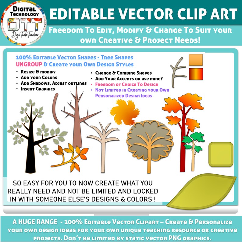 100 Clipart Bundle 6 Variety Clipart Fully Editable - Etsy