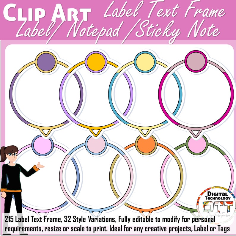 Labe Clipart, Notepad Clipart, Name Tag Clipart, Text Frame Clipart ...