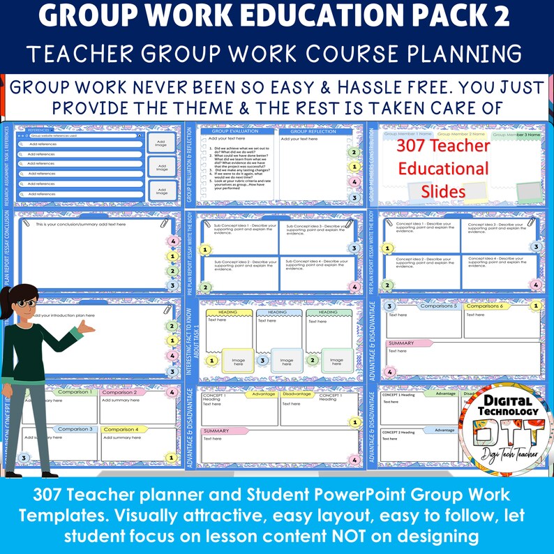 Teacher Group Project Powerpoint Template: Editable Lesson Planner - Etsy