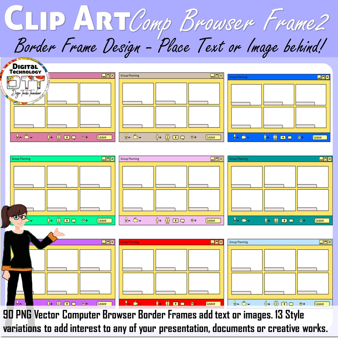 Computer Browser Border Frame Clipart 2, Browser Window Clipart ...