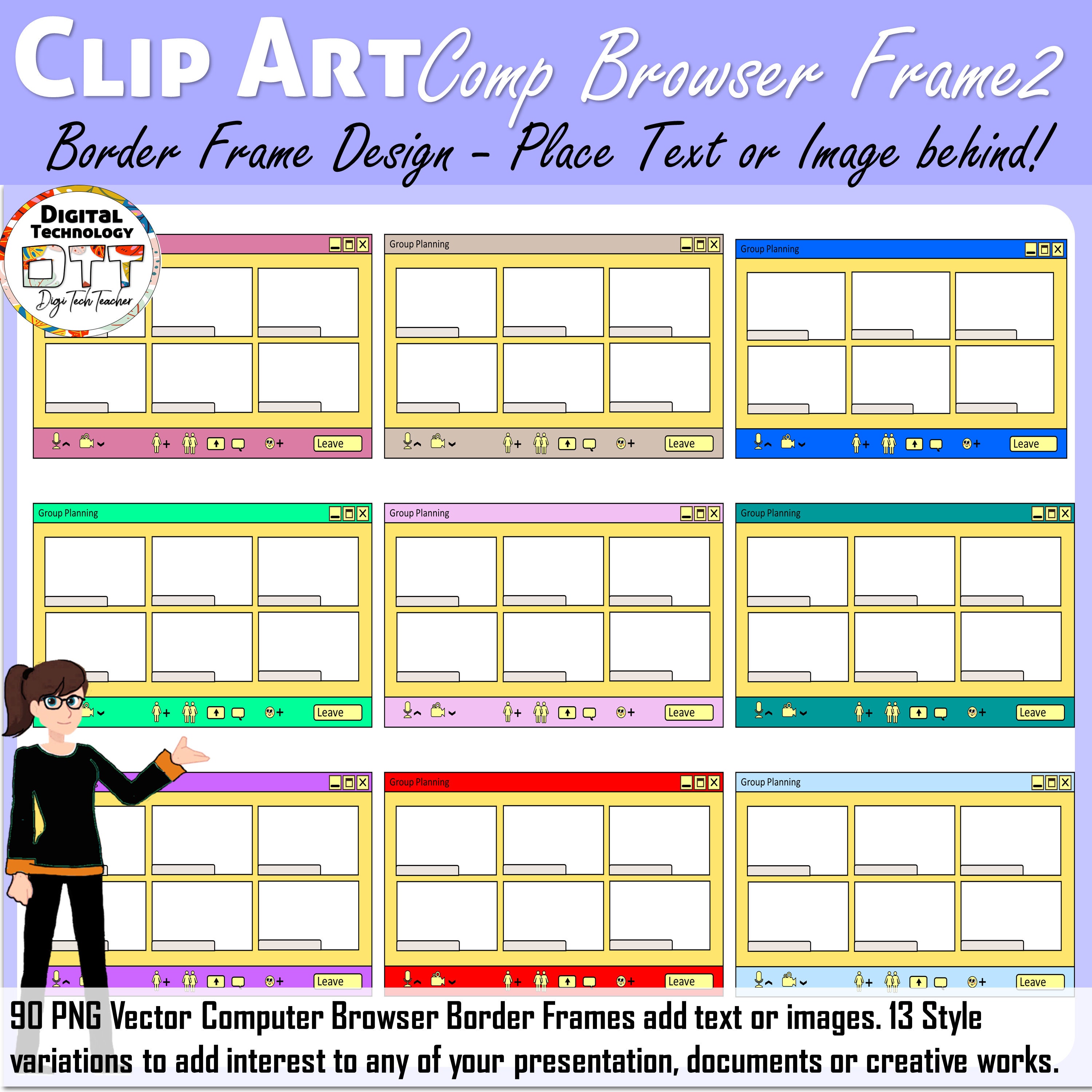 Computer Browser Border Frame Clipart 2, Browser Window Clipart ...