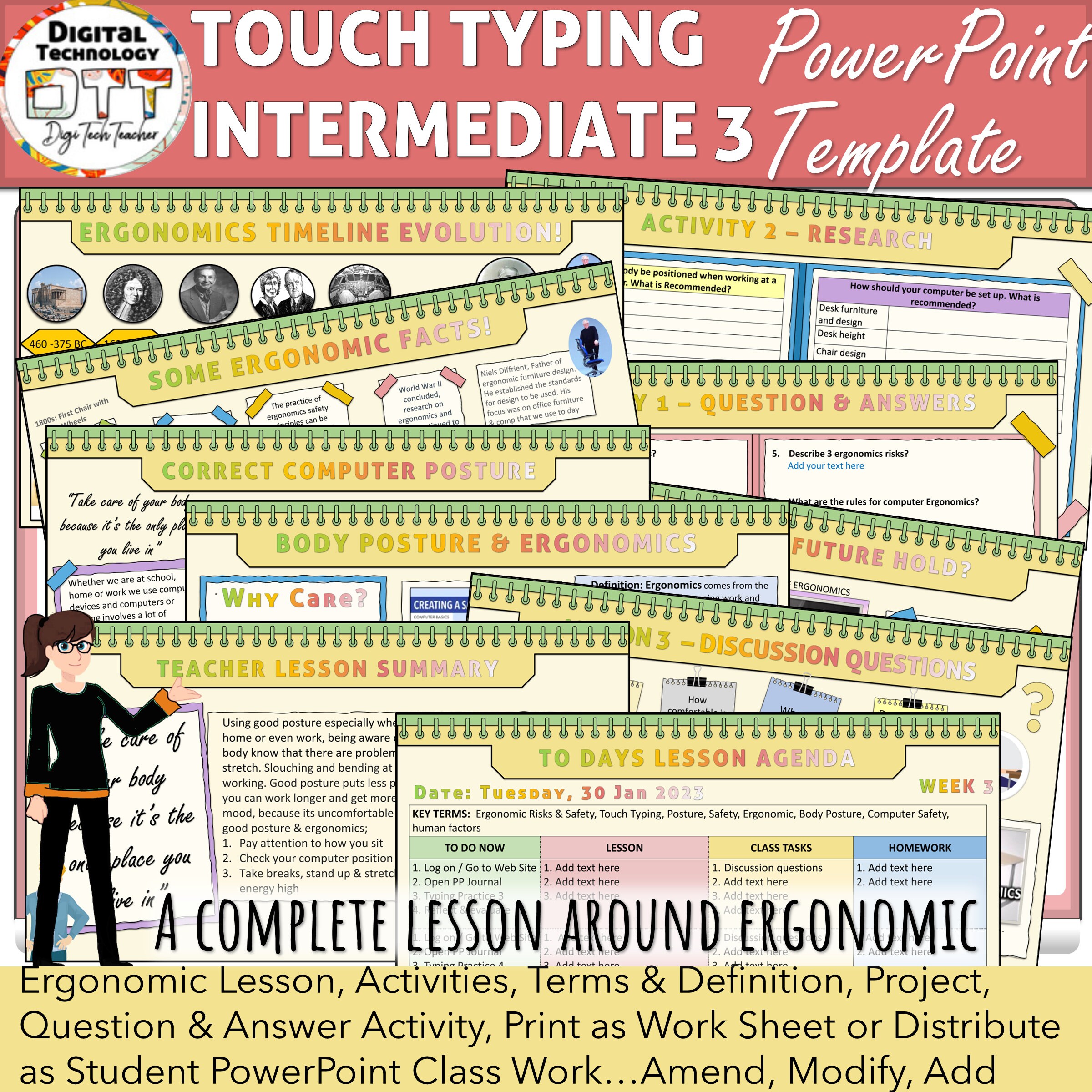 Touch Typing Intermediate 3, Keyboarding, Computer Lessons, Student ...