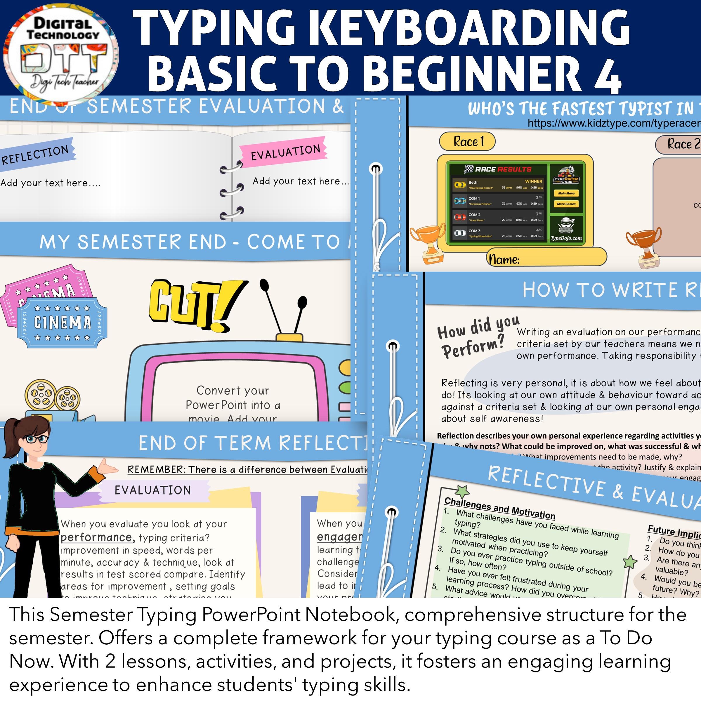 Touch Typing Basics: Beginner Powerpoint Notebook - Etsy