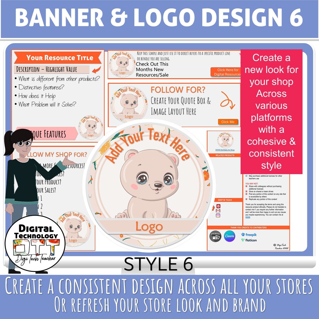 Editable Shop Banner & Logo Template: Powerpoint Design Kit ...