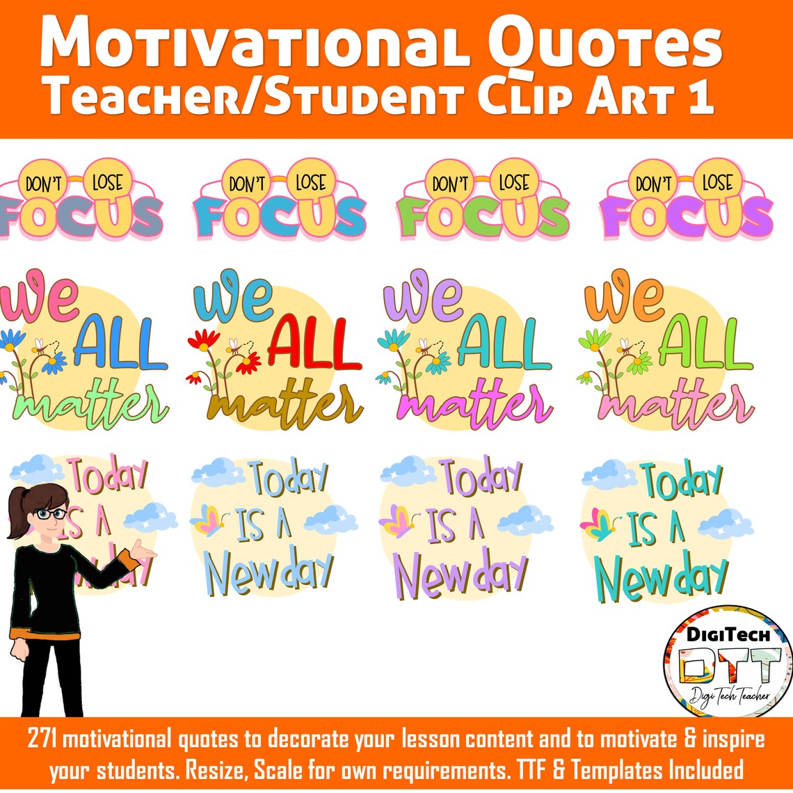 Motivational Quote Clipart 1, Inspirational Student Quote Clipart ...