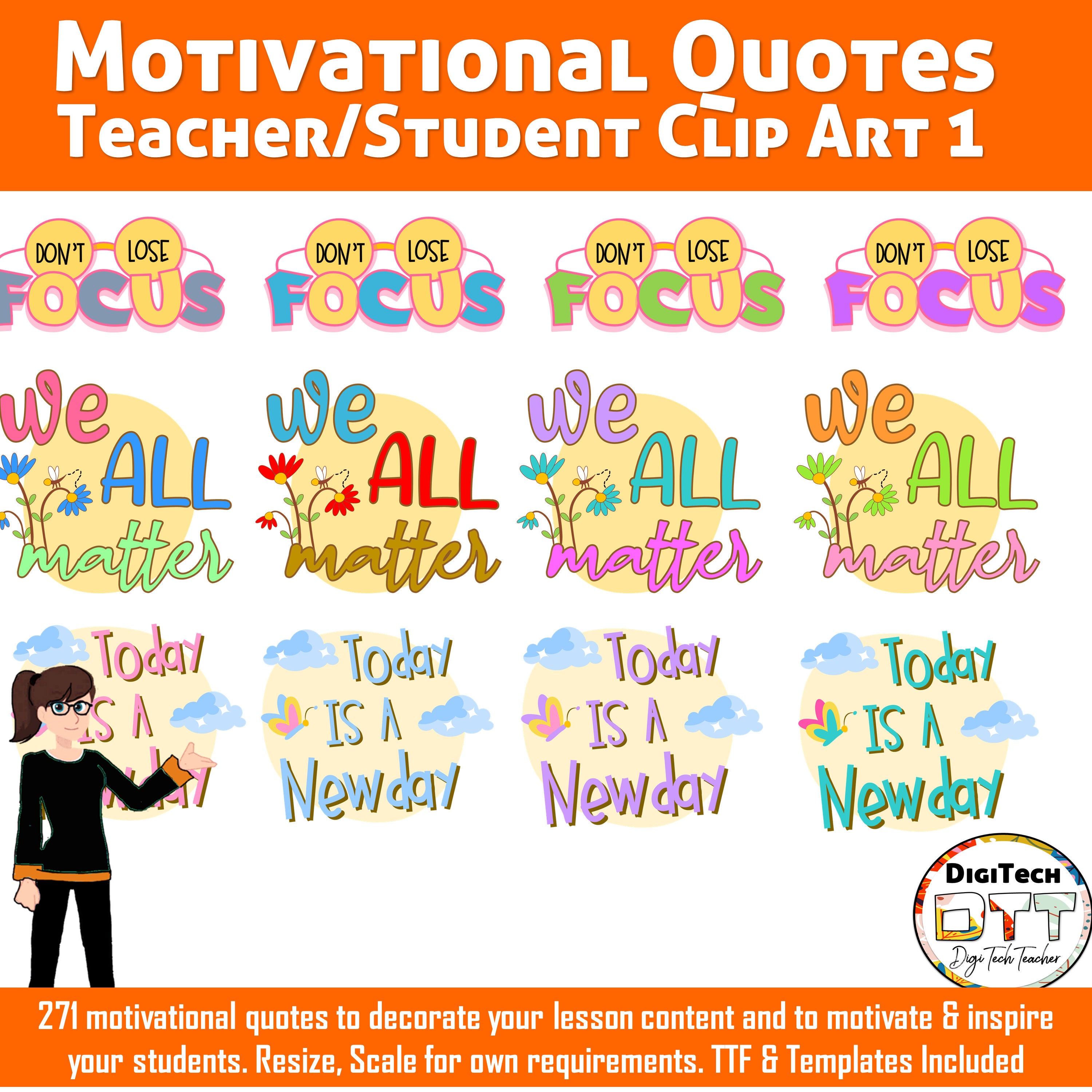 Motivational Quote Clipart 1, Inspirational Student Quote Clipart ...