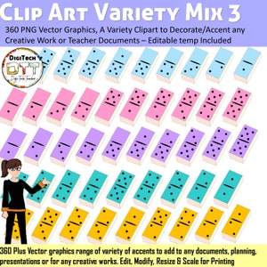 Clip Art Vector Variety Mix 3, Teacher Clipart, Page Accent Clipart ...