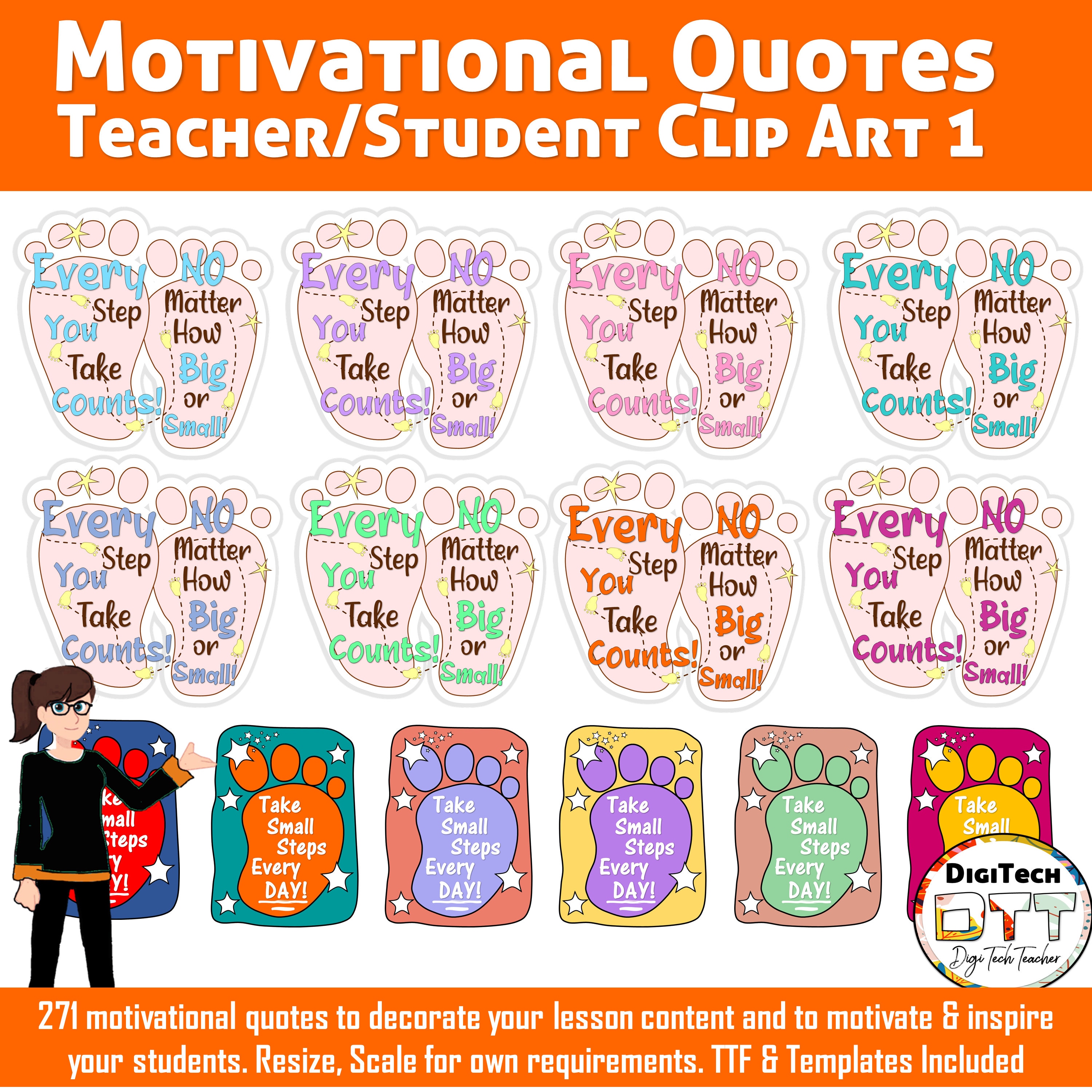 Motivational Quote Clipart 1, Inspirational Student Quote Clipart ...