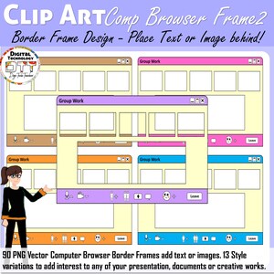 Computer Browser Border Frame Clipart 2, Browser Window Clipart ...
