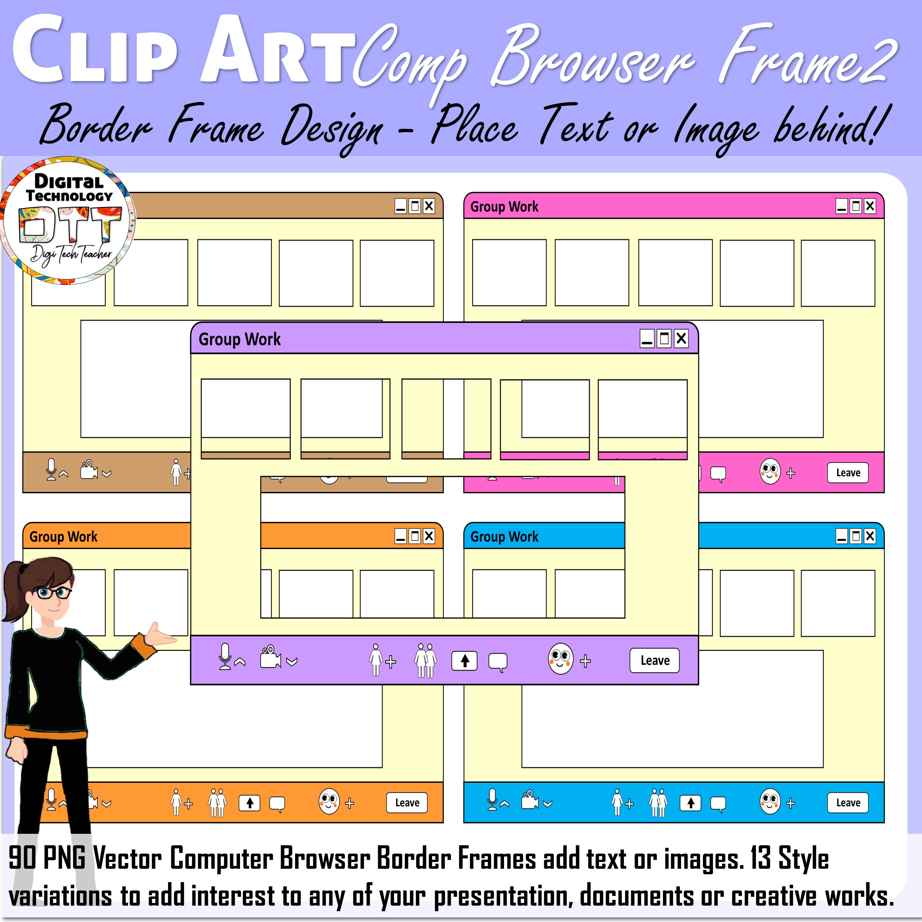 Computer Browser Border Frame Clipart 2, Browser Window Clipart ...