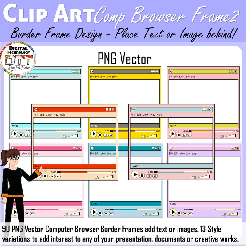 Computer Browser Border Frame Clipart 2, Browser Window Clipart ...