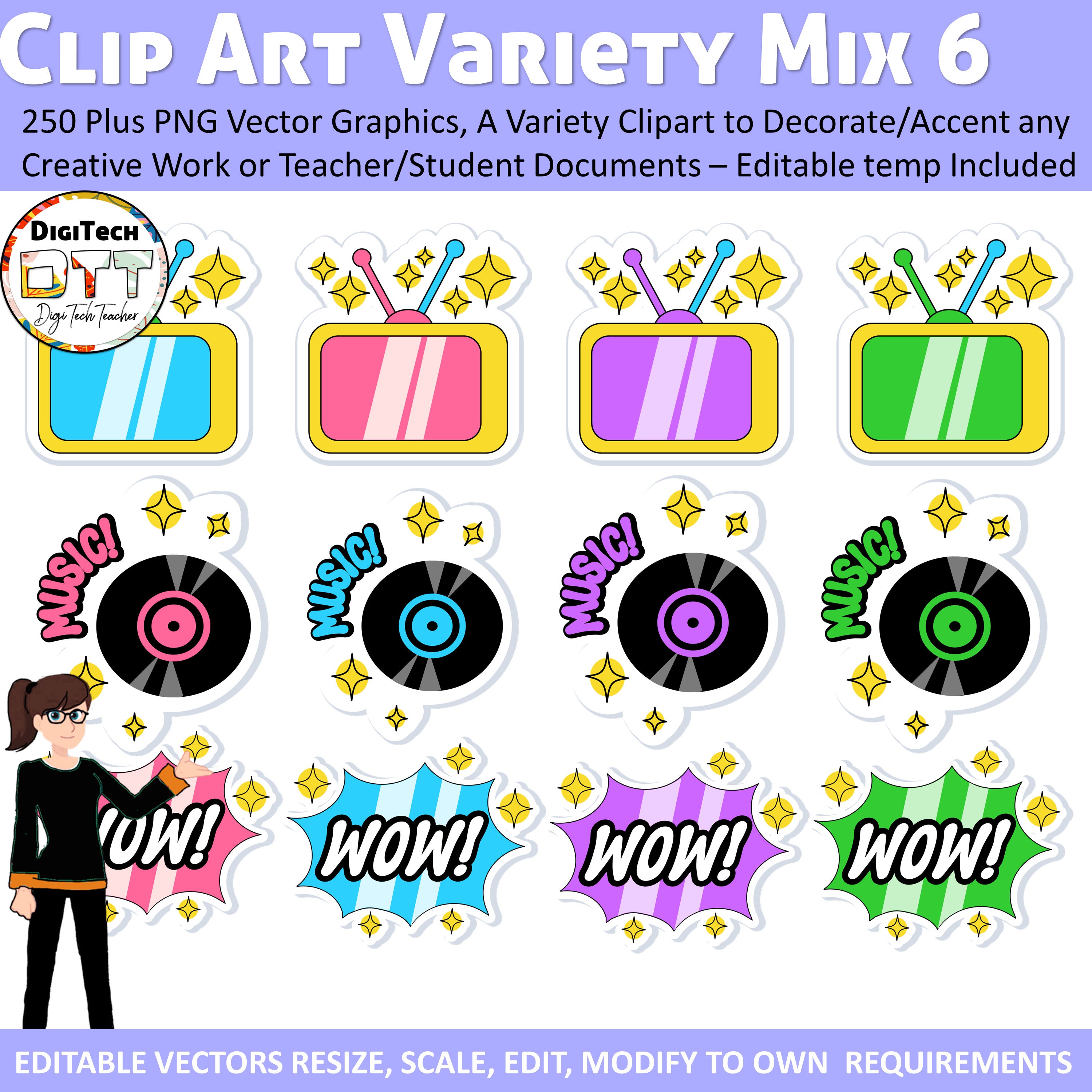 Clipart Variety Mix 6, Teacher Clipart, Classroom Clipart, Educational ...