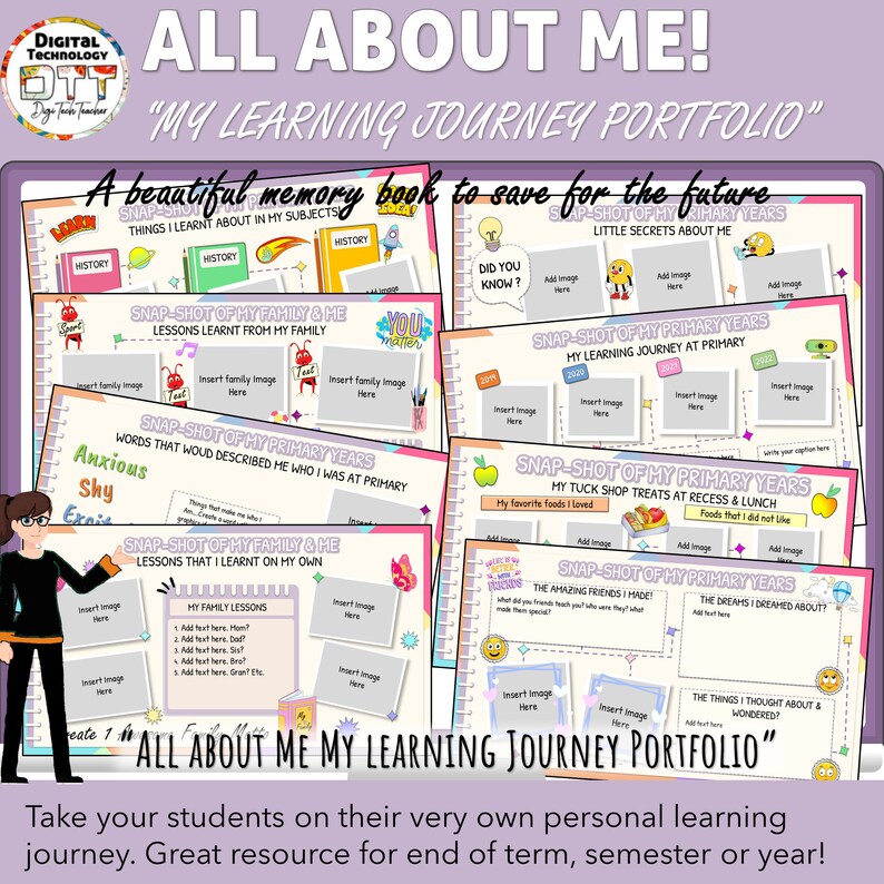 Learning Journey Portfolio: Editable Powerpoint Template - Etsy