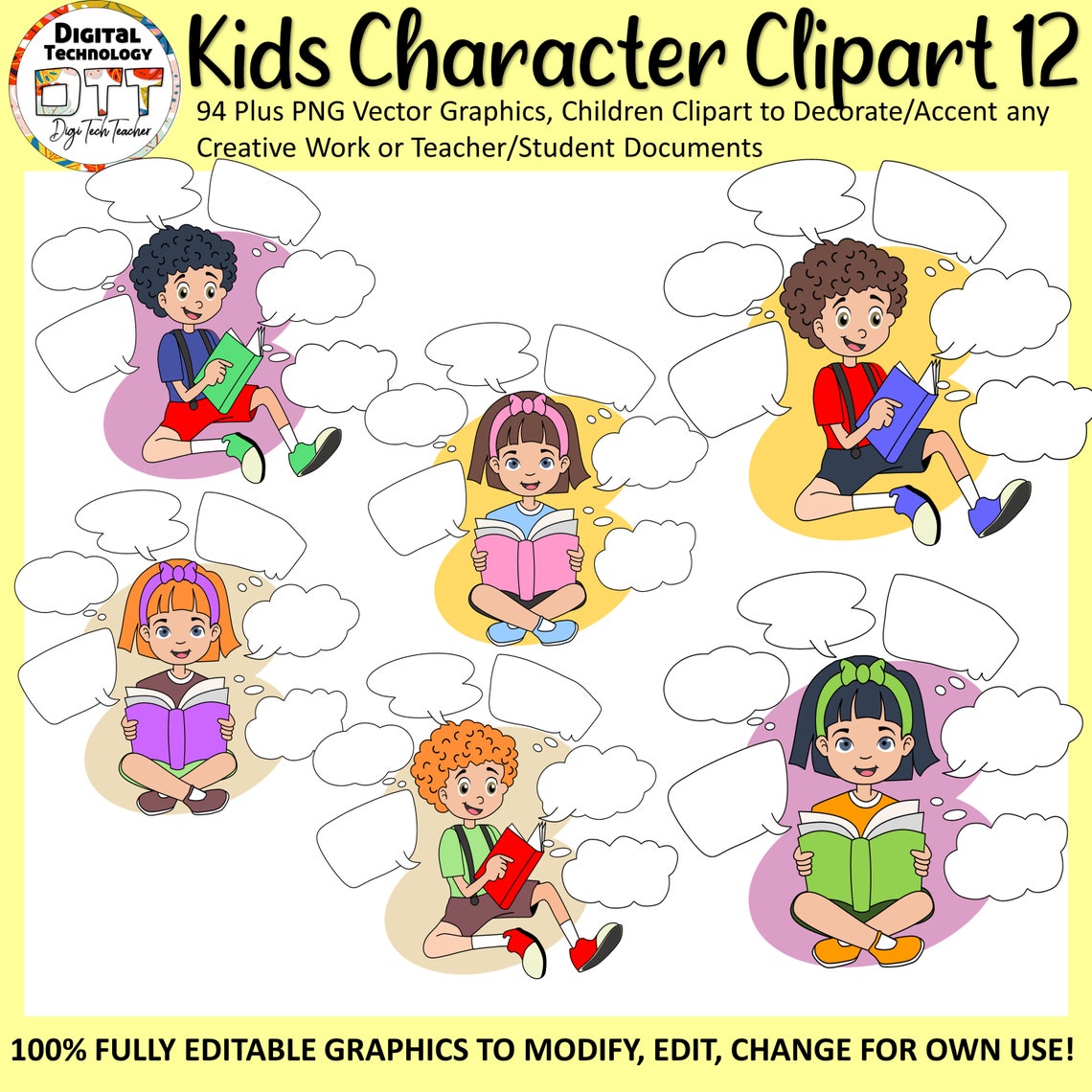 Kids Vector Clipart 12, Children Clipart, School Clipart, Middle School ...