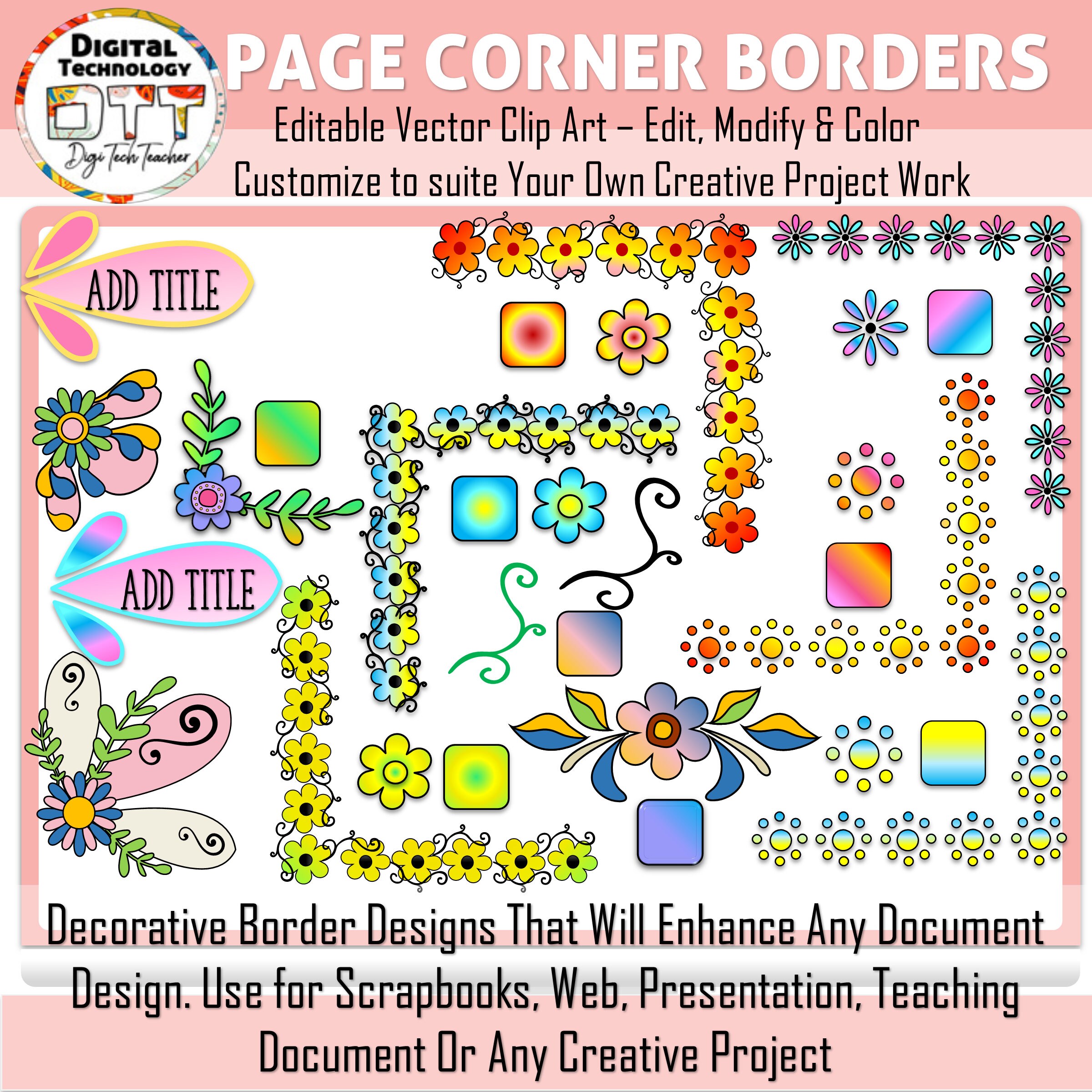 Technology Clipart Borders Corners