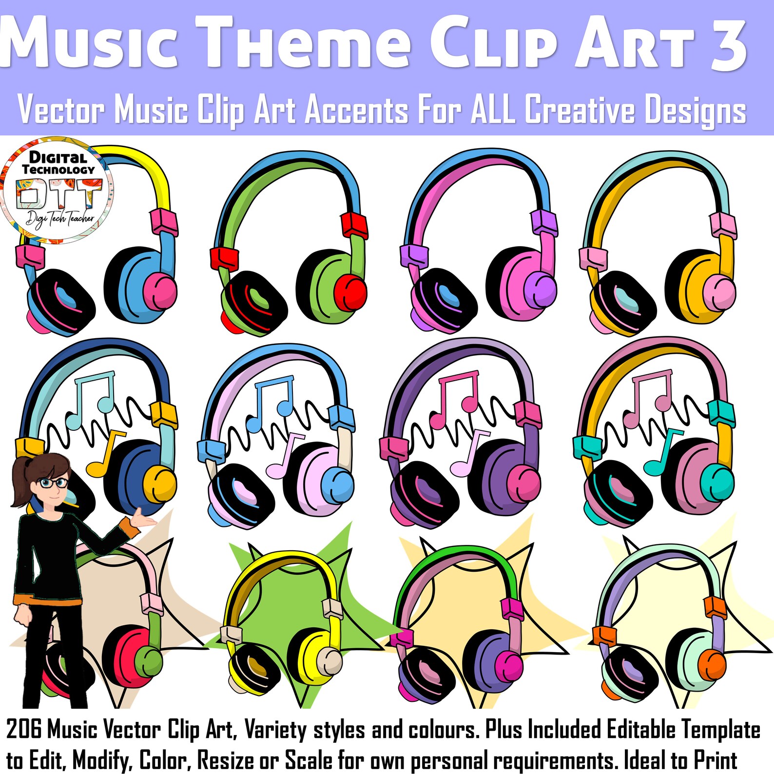 Music Vector Clip Art 3, Media Clip Art, Music Icon Clip Art, Teacher ...