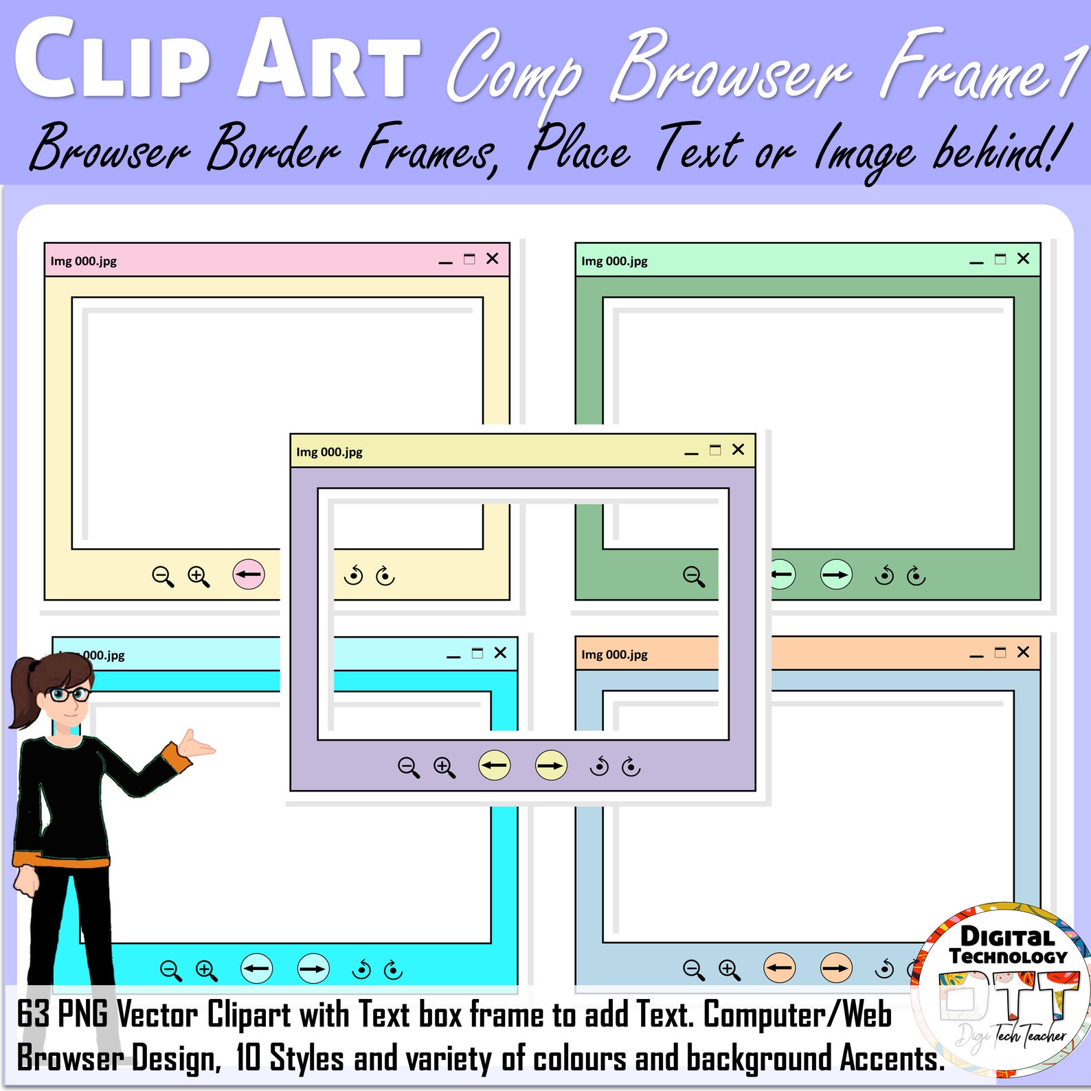 Computer Browser Border Frame Clipart 1, Browser Window Clipart ...