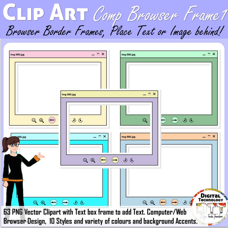 Computer Browser Border Frame Clipart 1, Browser Window Clipart ...