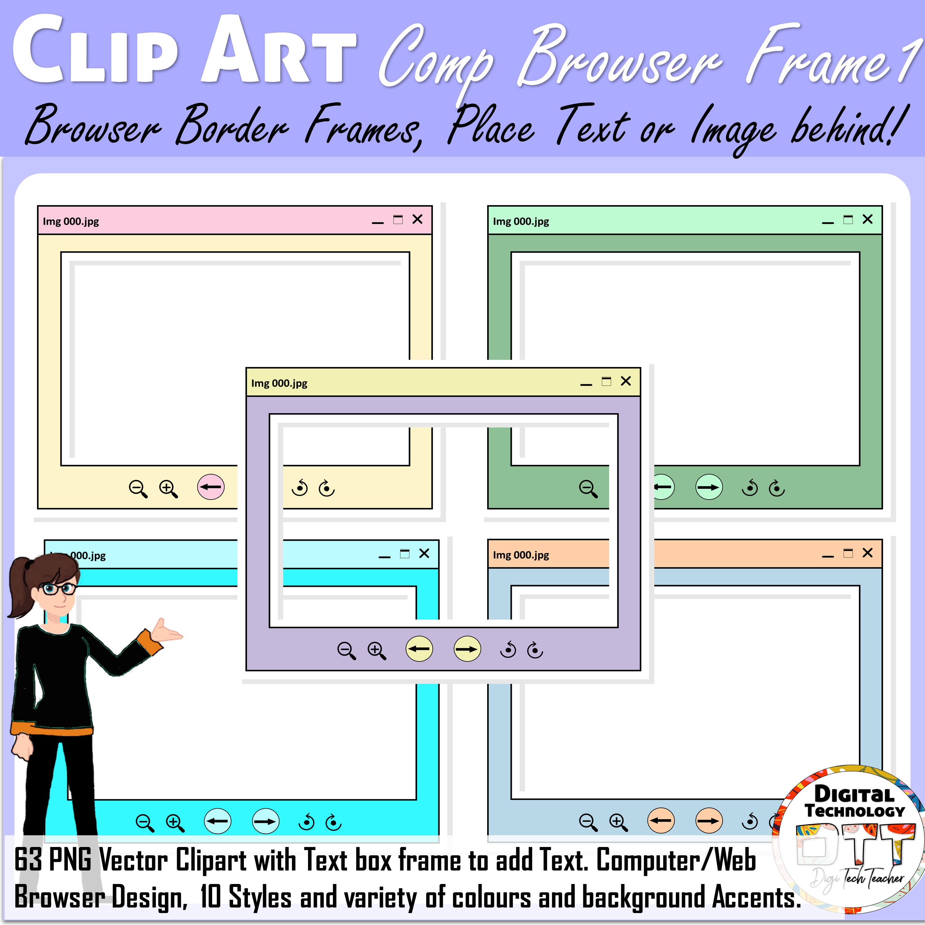 Computer Browser Border Frame Clipart 1, Browser Window Clipart ...
