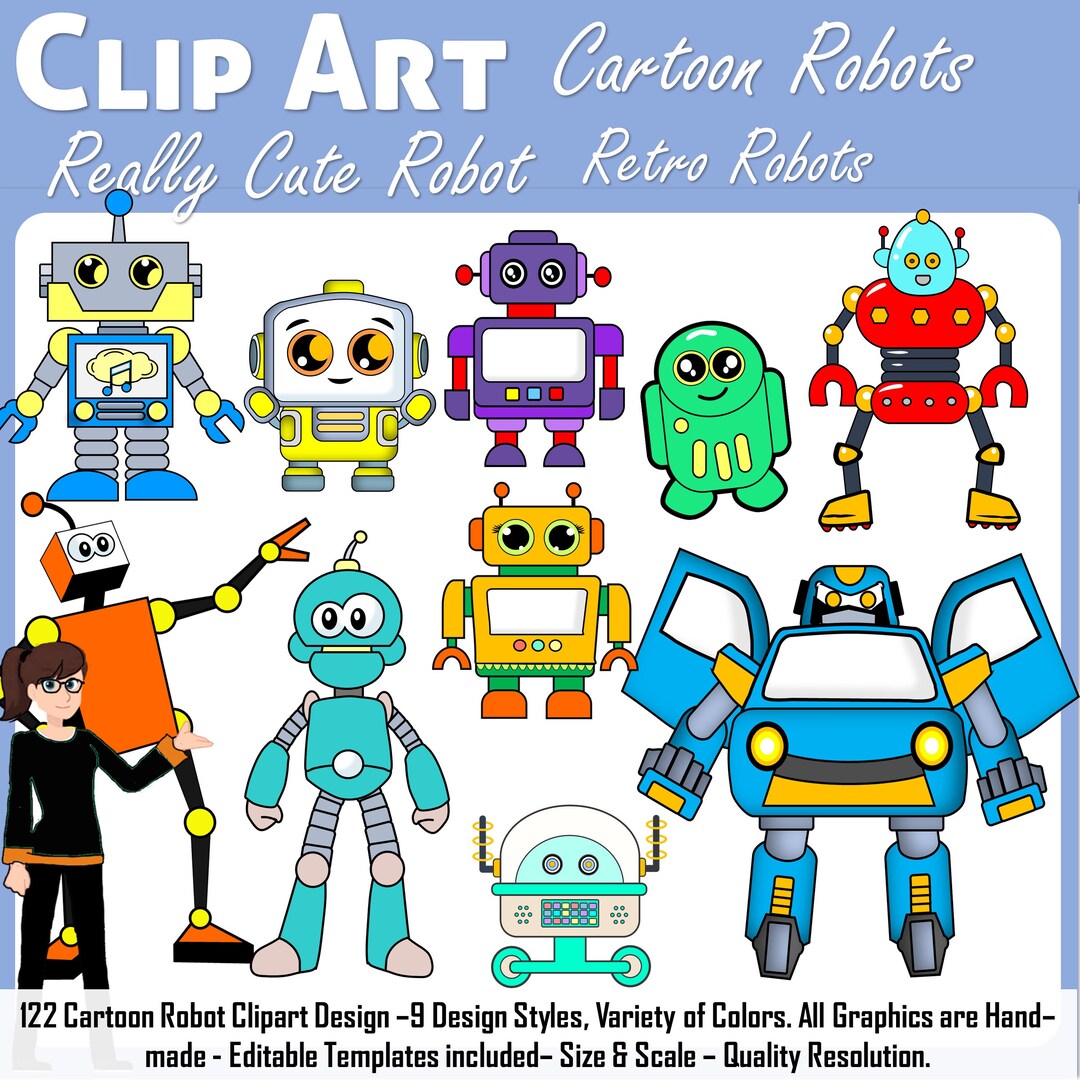 Robot Clipart, Cartoon Robot Clipart, Vector Cartoon Robot Clipart ...